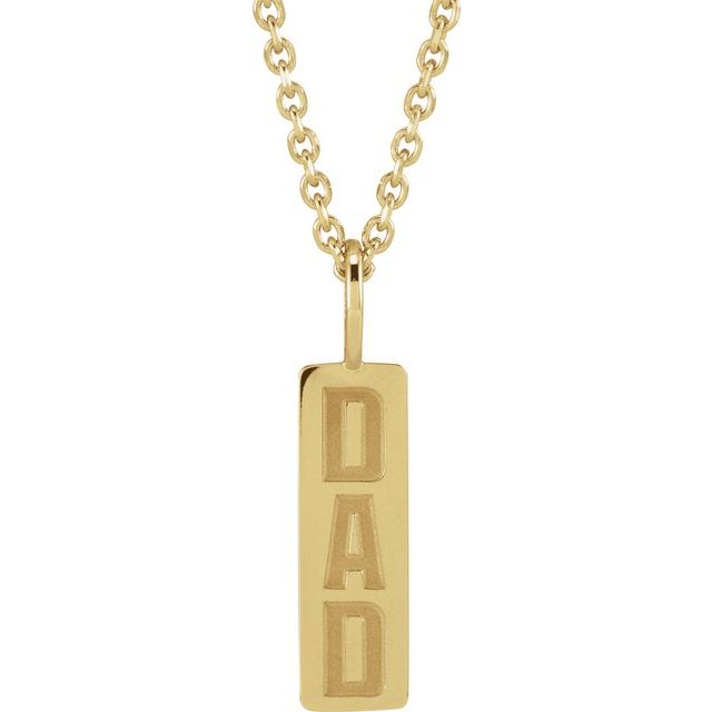 14K Yellow Dad 20" Necklace 88497:104:P – Motek Jewelry